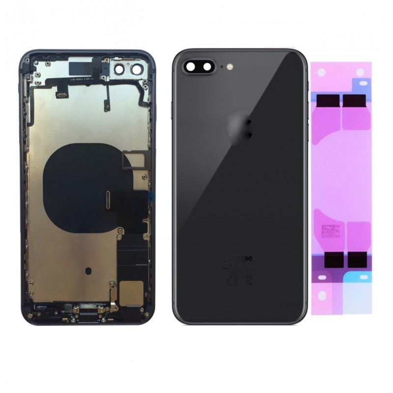 Chassis Complet remplacement pour iPhone 8 PLUS NOIR + COLLE - iCasse ...