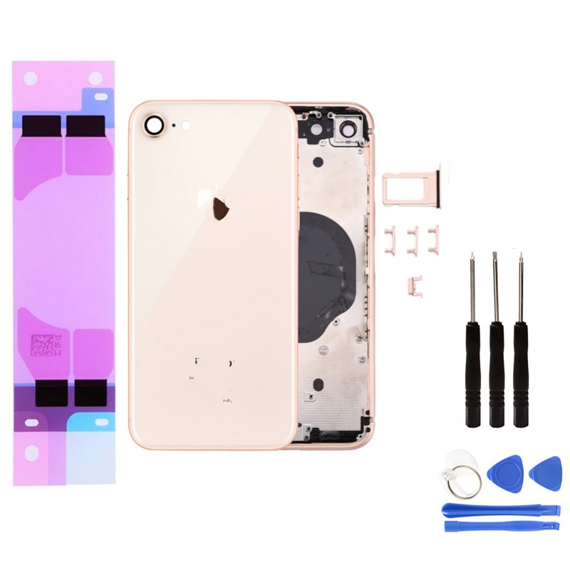 Chassis Arriere pour iPhone 8 OR d'or GOLD - Chassis Coque nu + COLLE ...