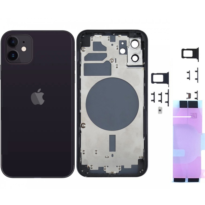 Chassis remplacement pour iPhone 12 NOIR/GRIS - Chassis Coque nu ...